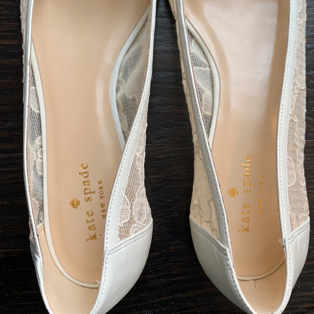Kate Spade Banner Ivory/Lace Flats - Gem